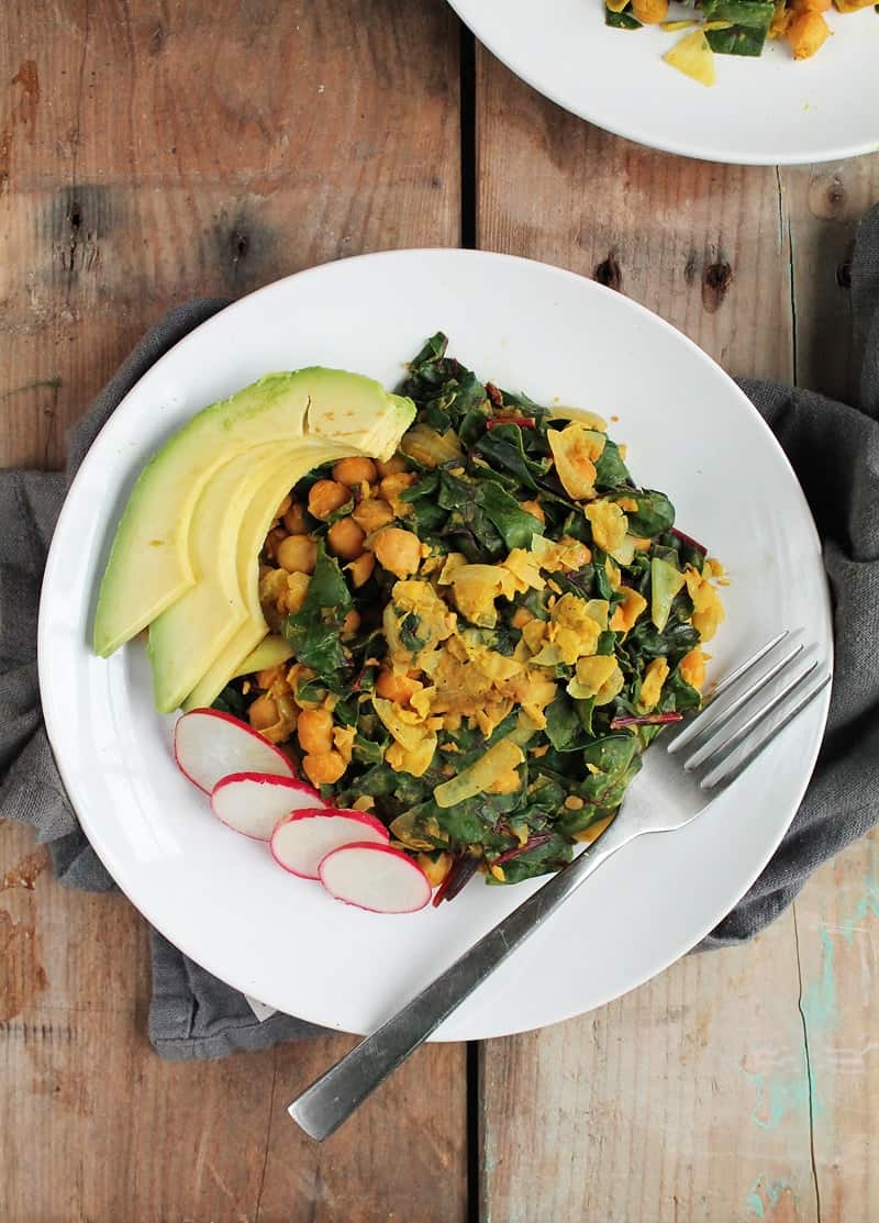 Swiss Chard Chickpea Breakfast Scramble My Darling Vegan