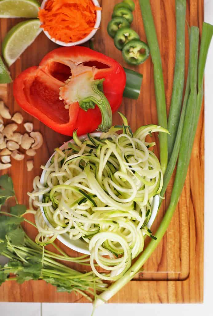 Raw Pad Thai with Thai Almond Sauce | My Darling Vegan
