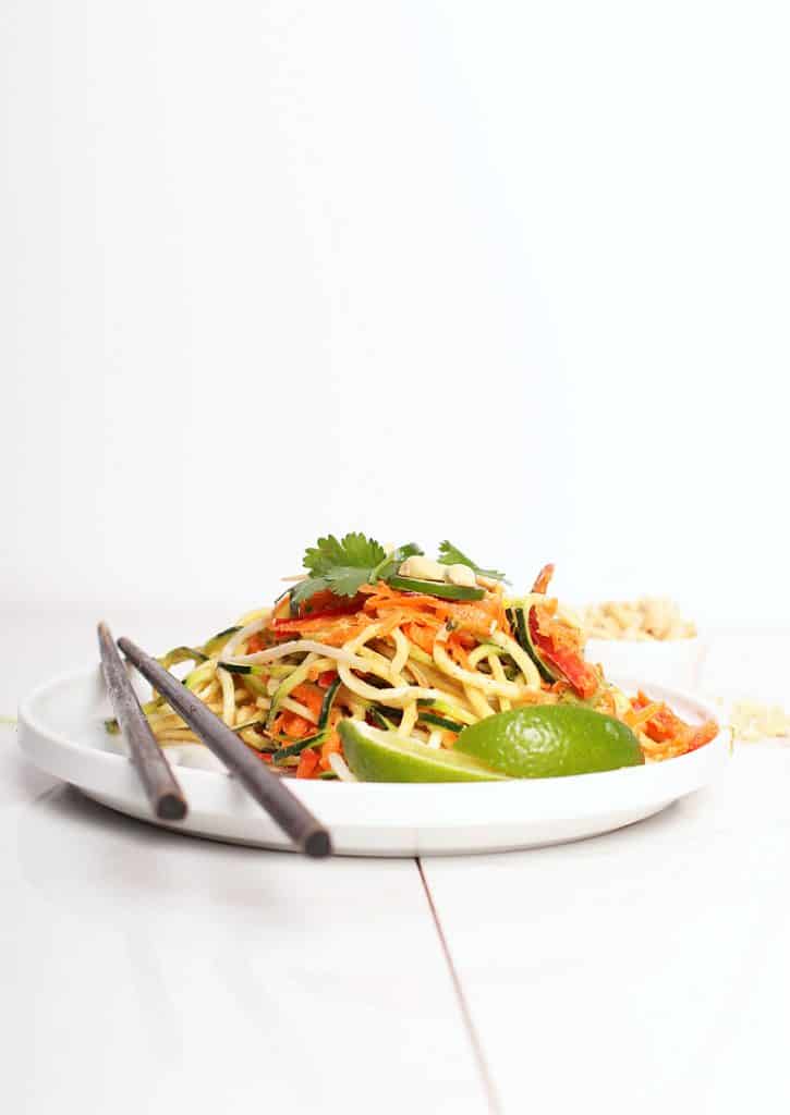 Raw Pad Thai with Thai Almond Sauce | My Darling Vegan