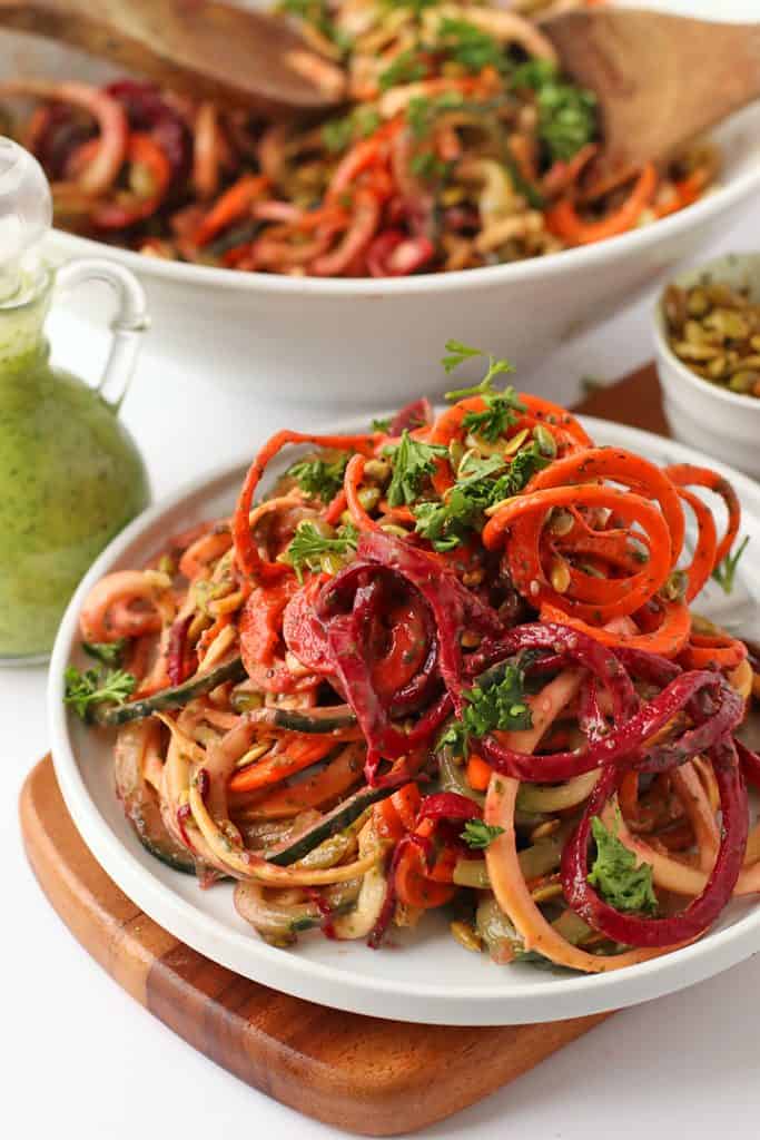 Spiralized Vegetable Noodle Salad | My Darling Vegan