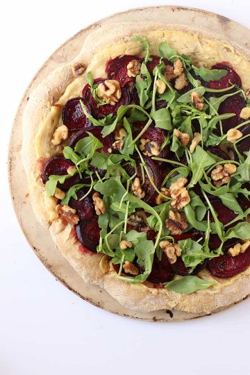 Roasted Beet Pizza w/ Cashew Cheese | My Darling Vegan