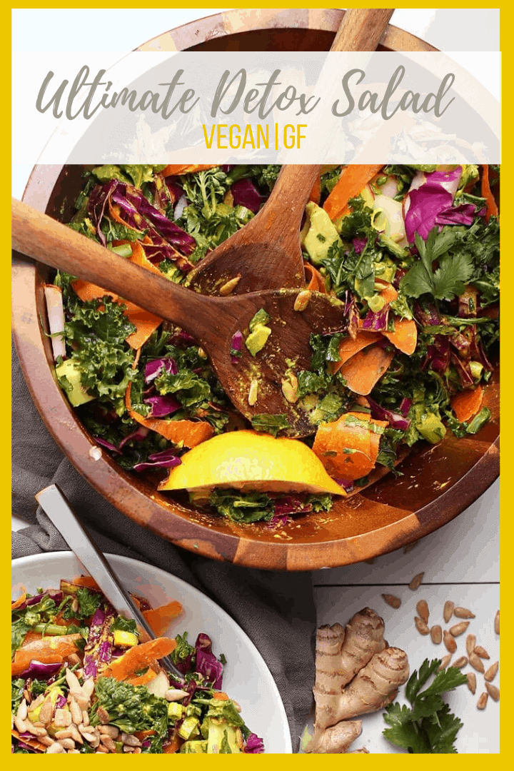 ULTIMATE Detox Salad w/ Lemon Ginger Dressing - My Darling Vegan