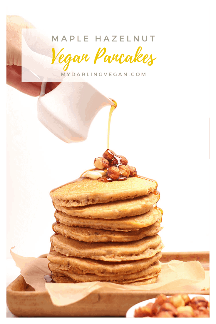 Maple Hazelnut Cornmeal Pancakes | My Darling Vegan