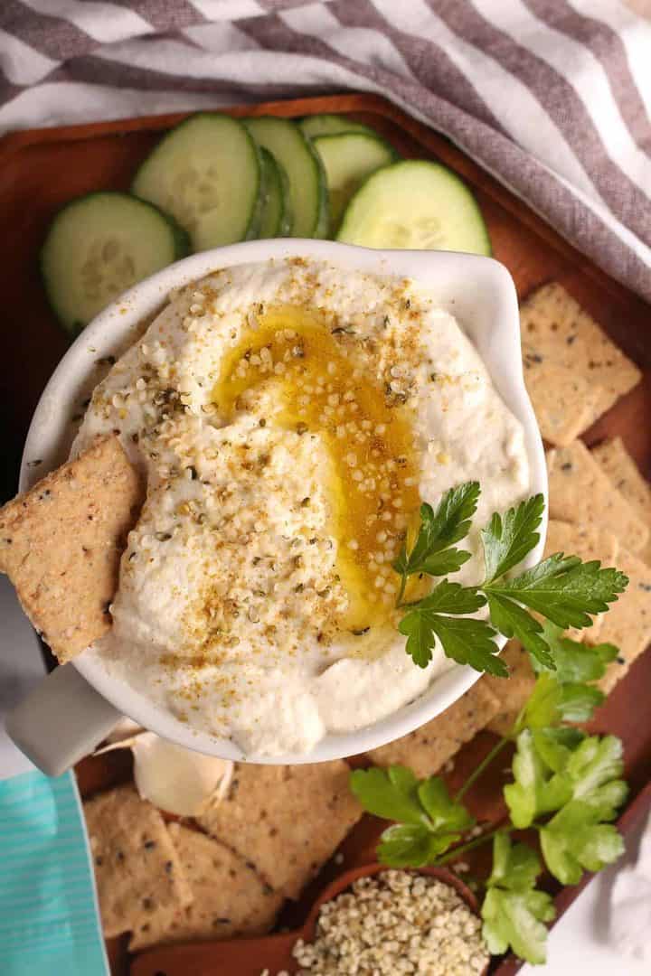 Hemp Cauliflower Hummus (Keto!) - My Darling Vegan