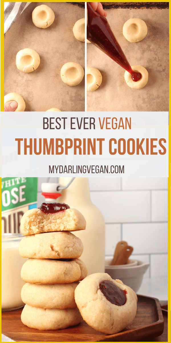 Classic Vegan Thumbprint Cookies - My Darling Vegan