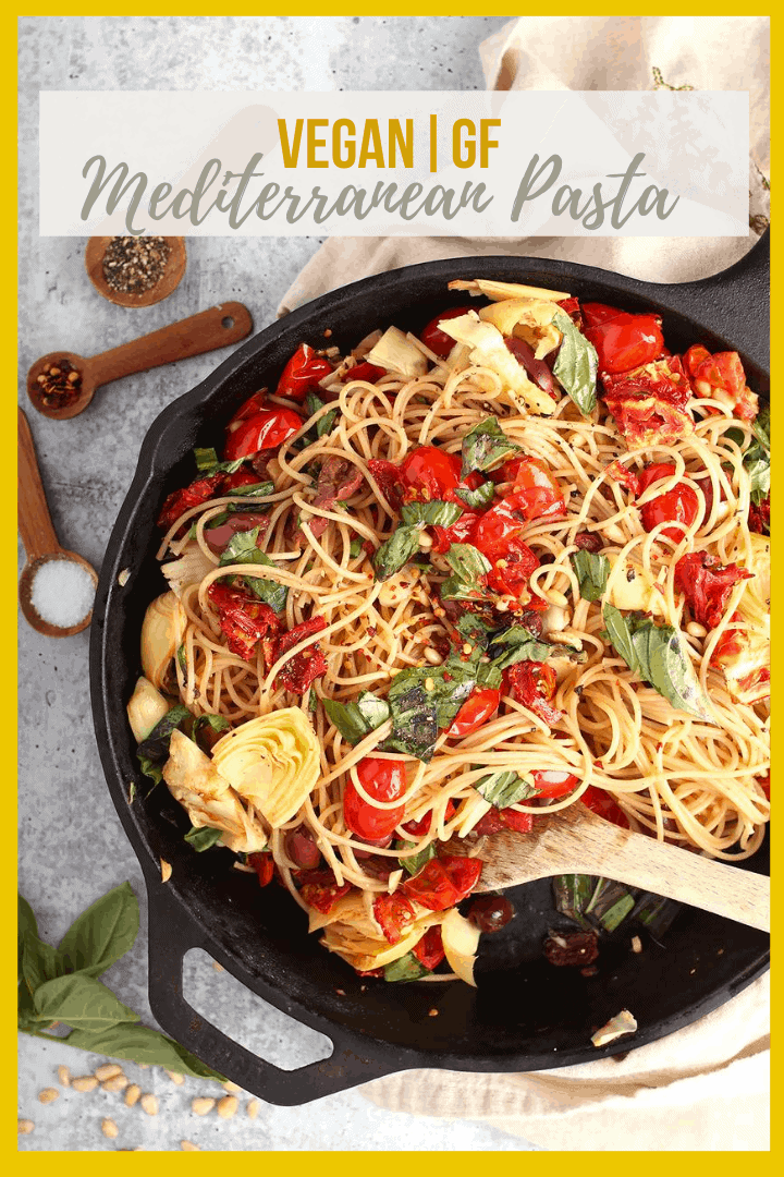 Lemon Pepper Mediterranean Pasta | My Darling Vegan